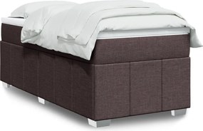 Box spring postel s matrací tmavě hnědá 90x200 cm textil 3285445