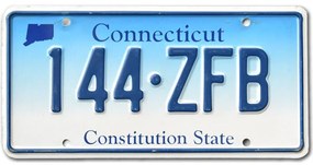 Americká SPZ Connecticut Constitution State 144-ZFB