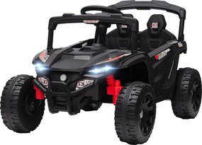 AIYAPLAY dětské elektroauto 12V s 2 motory, dálkové ovládání 2,4G, zadní odpružení, světla, hudba, černá