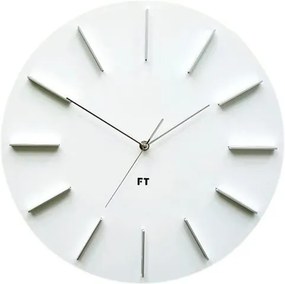 Designové nástěnné hodiny future time ft2010wh round white 40cm