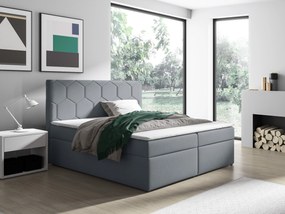 Eka Kontinentální čalouněná postel MEDOX - Trinity (90x200 cm) Barva látky Trinity: (2315) Tmavá šedá