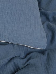 MK Lůžkoviny Mušelínové povlečení Alexia Duo - modrá/krémová