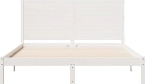 Prodloužený rám postele bez matrace bílý 140 x 210 cm masiv 3309300