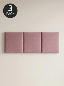 Sinsay - Čtvercové čalouněné panely 3 pack - pastelová růžová