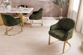 Designová jídelní židle Napayshni tmavozelená