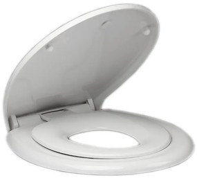 Aqualine WC sedátko s integrovaným dětským sedátkem, soft close. polypropylen, bílá