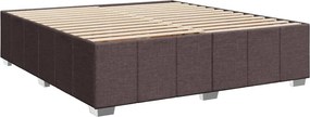 Rám postele bez matrace tmavě hnědý 180 x 200 cm textil 3284856
