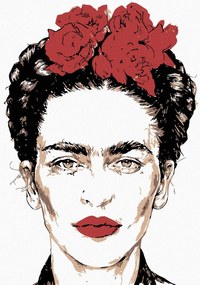 zuty malování podle čísel - frida kahlo, 40x50 cm, bez rámu a bez vypnutí plátna