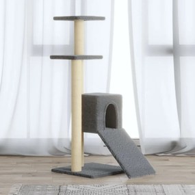 Škrabadlo pro kočky se sisalovými sloupky světle šedé 92 cm 171513