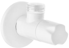 Invena Invena, úhlový ventil s keramickou hlavou 1/2" X 3/8",bílá, INV-ZW-49-00B-W