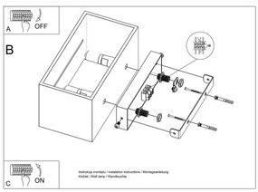 Sollux SL.0530 - Nástěnné svítidlo LOBO 2xG9/40W/230V černá