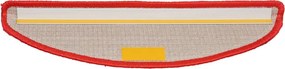 Schodové rohože 15 ks 56 x 17 x 3 cm červené, půlkulaté 133899