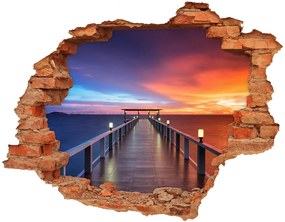 Wallmuralia Nálepka fototapeta 3D výhled Dřevěný most 90x70 cm