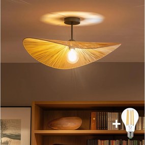 BRILAGI - LED Přisazený lustr CERIA BOHO 1xE27/60W/230V pr. 60 cm černá/béžová