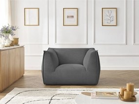 Tmavě šedé manšestrové křeslo Giorgia – Bobochic Paris