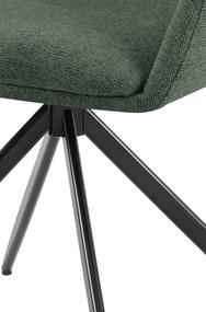 Sada 2 jídelních židlí Olema látka – zelená