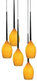 Retro lustr Izza 5 Amber