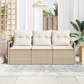 Set pohovek 3 ks Béžová polyratan 3346241