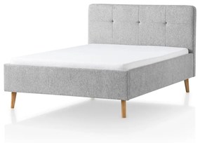 Světle šedá čalouněná dvoulůžková postel 140x200 cm Smart – Meise Möbel