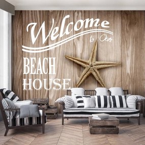 Fototapeta - Welcome nápis - beach house (254x184 cm)