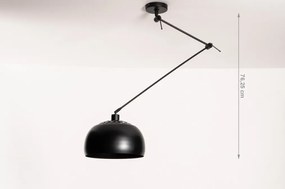 Závěsné černé designové svítidlo nad stůl Snap Light Monaco Black and Black