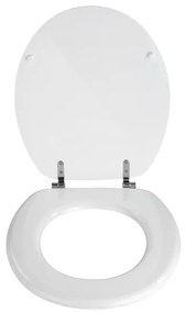 WENKO 154008100-WC sedátko VALENCIA 43x36 cm bílá/stříbrná