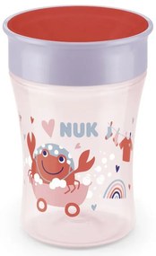 NUK hrnek Magic Cup s víčkem 230ml červená