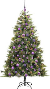 Umělý sklopný vánoční stromeček s kužely 300 LED Teplá bílá 3395095