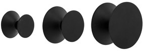 OnaDnes -20% Set tří černých dřevěných nástěnných věšáků Bloomingville Boston 10/8/6 cm