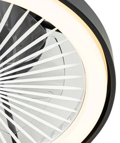 Chytrý stropní ventilátor černý vč. LED s dálkovým ovládáním - Dave