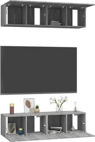 Nástěnné TV skříňky 4 ks šedé sonoma 60 x 30 x 30 cm kompozit 3120204
