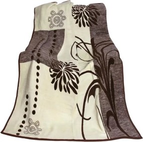Bellatex Přikrývka Karmela PLUS jednolůžko 150x200 cm Květ Béžová