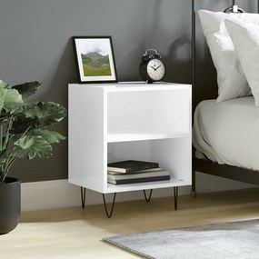vidaXL Noční stolek 40 x 30 x 50 cm kompozitní dřevo [826790] Barva: bílá s vysokým leskem