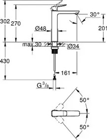 Grohe Dice - Umyvadlová baterie matná černá