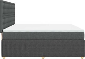 Box spring postel s matrací tmavě šedá 180x200 cm textil 3294450