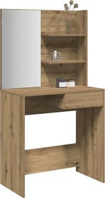 vidaXL Toaletní stolek se zrcadlem 74,5 x 40 x 141 cm [802807] Barva: dub artisan
