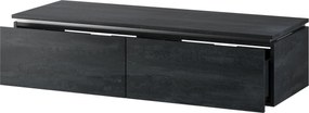 Závěsná skříňka pod umyvadlo Letto 01 120 cm černý beton