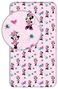 JERRY FABRICS Prostěradlo Minnie Flowers 02 Bavlna,  90/200 cm