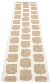 Oboustranný vinylový koberec Pappelina STEN Light Nougat/Vanilla velikost: 70x400cm