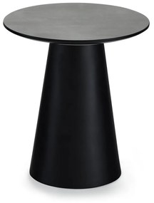 Konferenční stolek v tmavě šedé a černé barvě s deskou v dekoru mramoru ø 45 cm Tango – Furnhouse