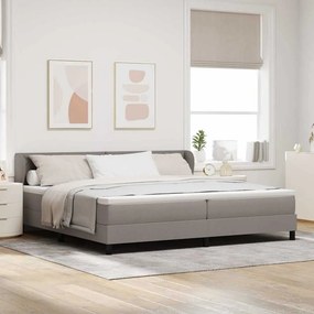 Postel s boxspringem s čelo Taupe 200 x 200 cm textil 3340112