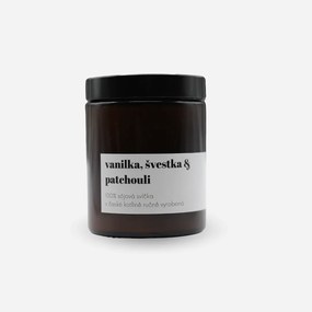 Vonná svíčka Vanilka, švestka & patchouli větší