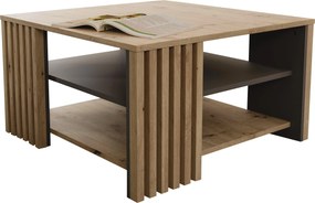 XXXLutz KONFERENČNÍ STOLEK, šedá, dub artisan, kompozitní dřevo, 80/80/45 cm Carryhome - Konferenční stolky - 000687062603
