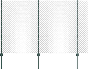 Plot s řetězovým odkazem a sloupkem 10 x 1,6 m Zelená Síťovina 3336236