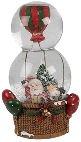 Sněžítko Santa v balónu Air Balloon Christmas - 12*10*21 cm