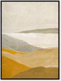 Ručně malovaný zarámovaný obraz na plátně Yellow Field