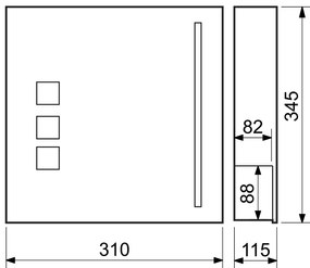 Richter Czech BK.501.GW.AM poštovní schránka antracit