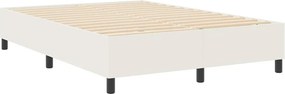 Rám platformy Krémová 140 x 190 cm Žebrovaná látka 3337409
