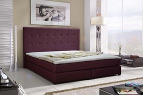 Kontinentální postel 140 cm Caserta (fialová) (s matracemi). 616172
