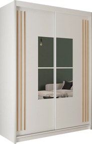 ARK Šatní skříň IKING, Bílá/Dub Artisan 150 cm